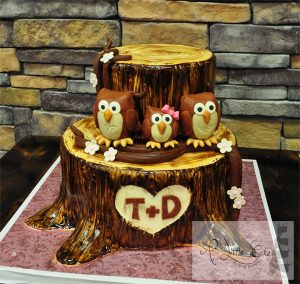 Owl Tree Baby Shower Cake - A Little Cake