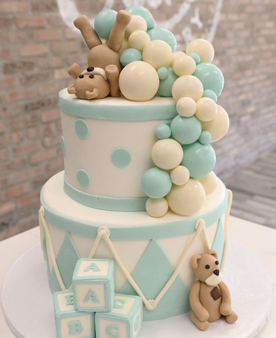 Colander Floral Bridal Shower Cake