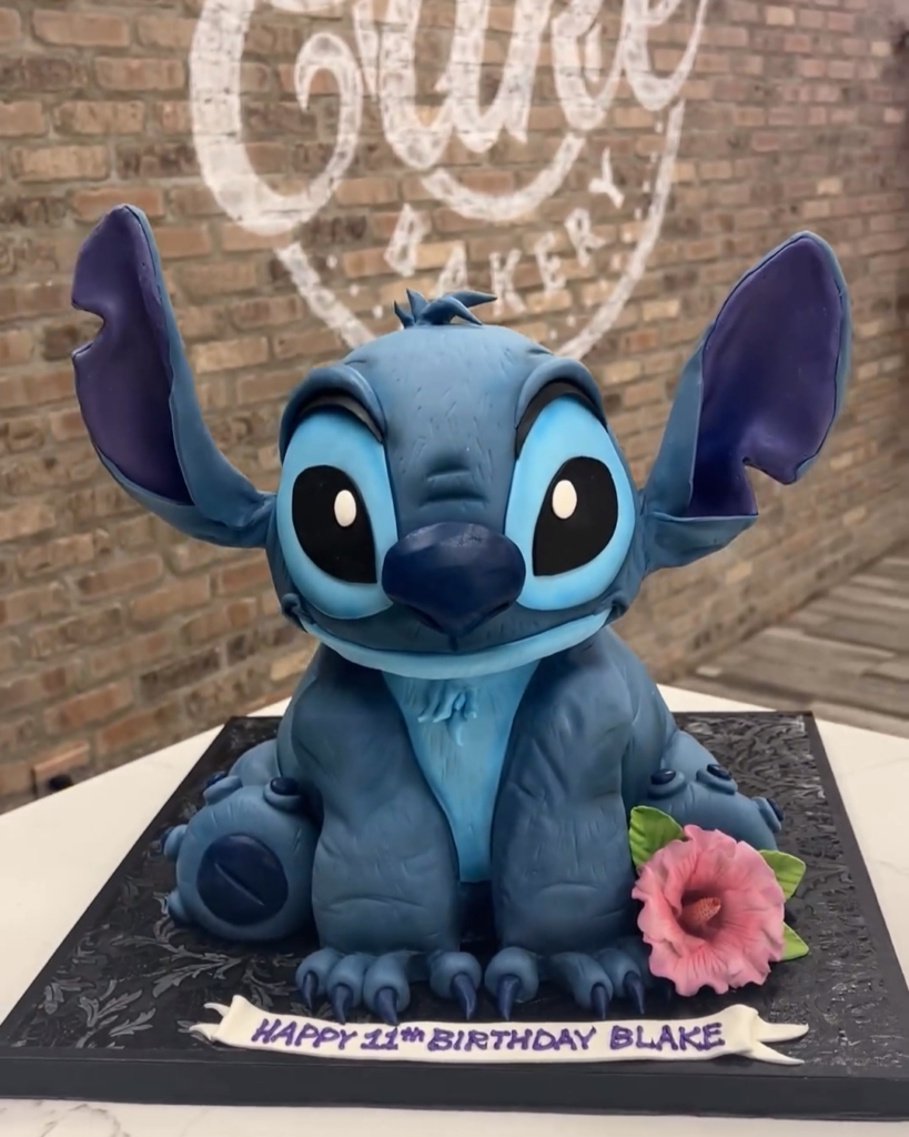 Scultped Stitch Birthday Cake