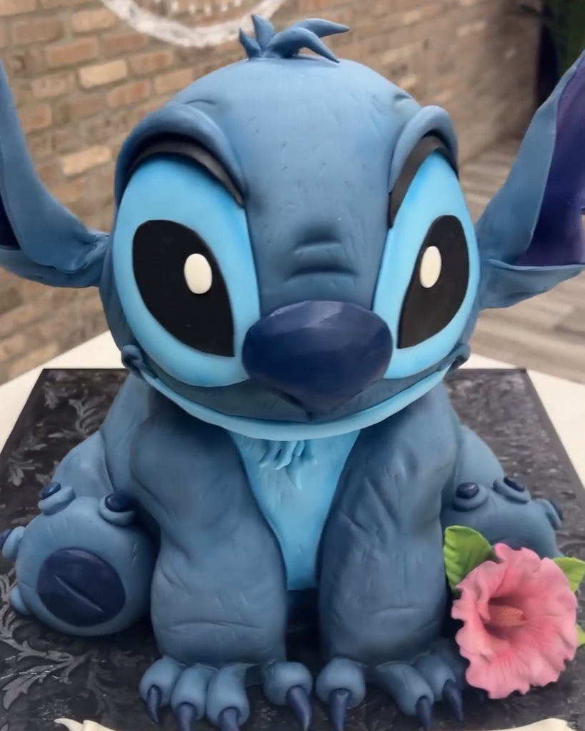 Scultped Stitch Birthday Cake