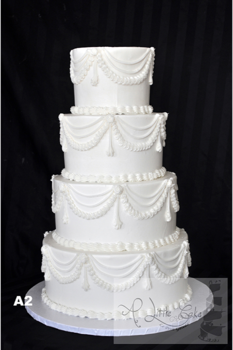 A2 Buttercream Iced Wedding Cake