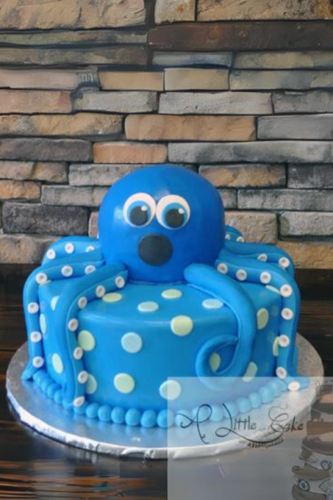Blue Octopus Cake