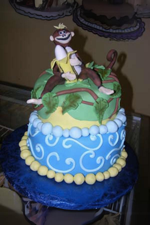C176-Cute Monkey Cake