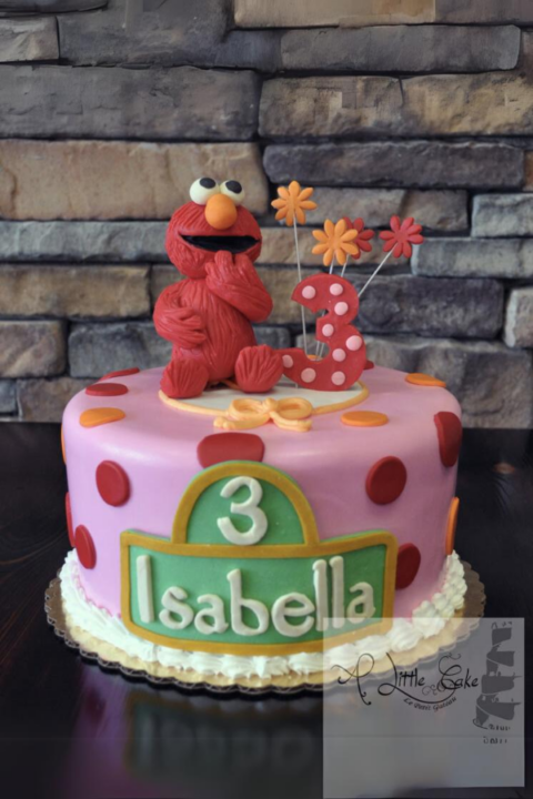 C291-Elmo Pink Birthday Cake
