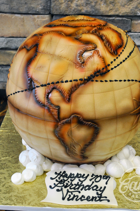 Globe Themed Birthday Cake