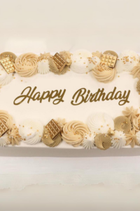 Happy Birthday Sheet Cake With Custom Topper