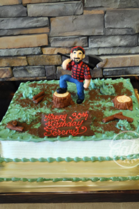 Outdoor Logger Themed Birthday Cake
