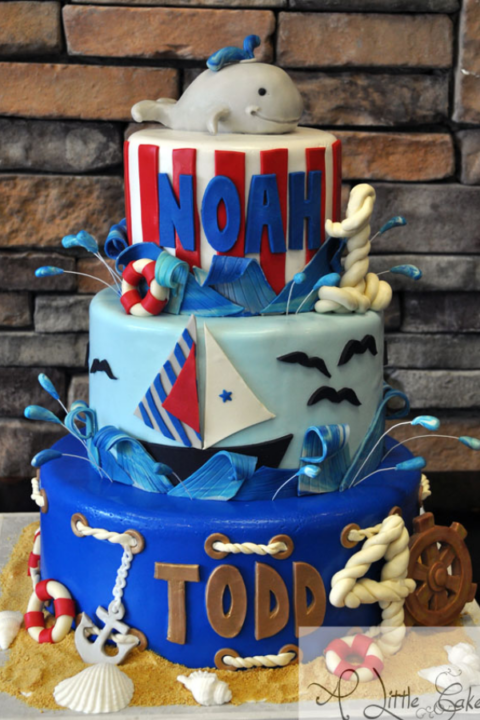Nautical Sea Coast Birthday Cake