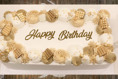 Happy Birthday Sheet Cake With Custom Topper